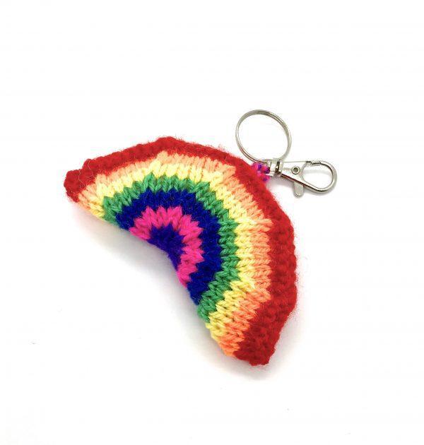 Knitted Rainbow Key Ring - Gilliano Jewellery